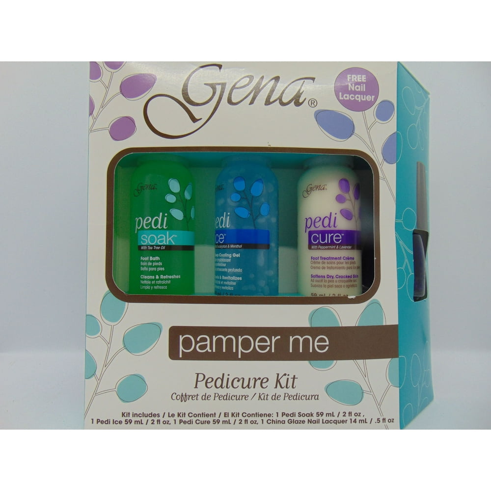 GENA Pamper Me Pedicure Kit with Free Nail Lacquer Coconut Kiss ...