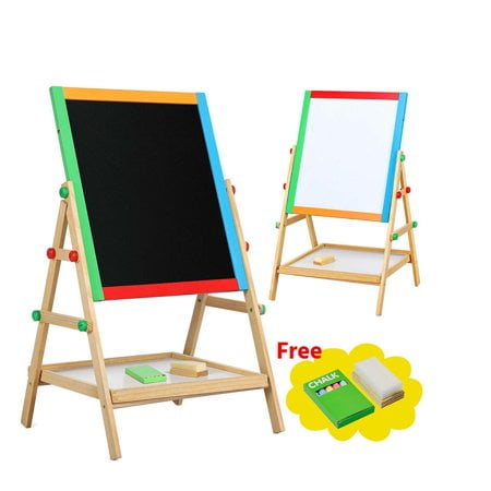 Click here for Wuketsend Kid Wooden 2 In 1 Blackboard Whiteboard... prices