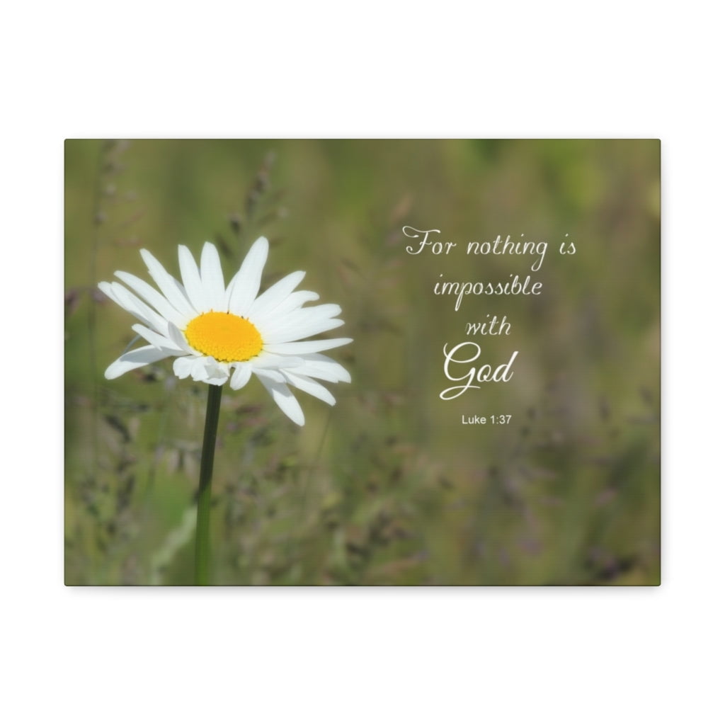 Scripture Walls Nothing Is Impossible Luke 1:37 Bible Verse Canvas ...