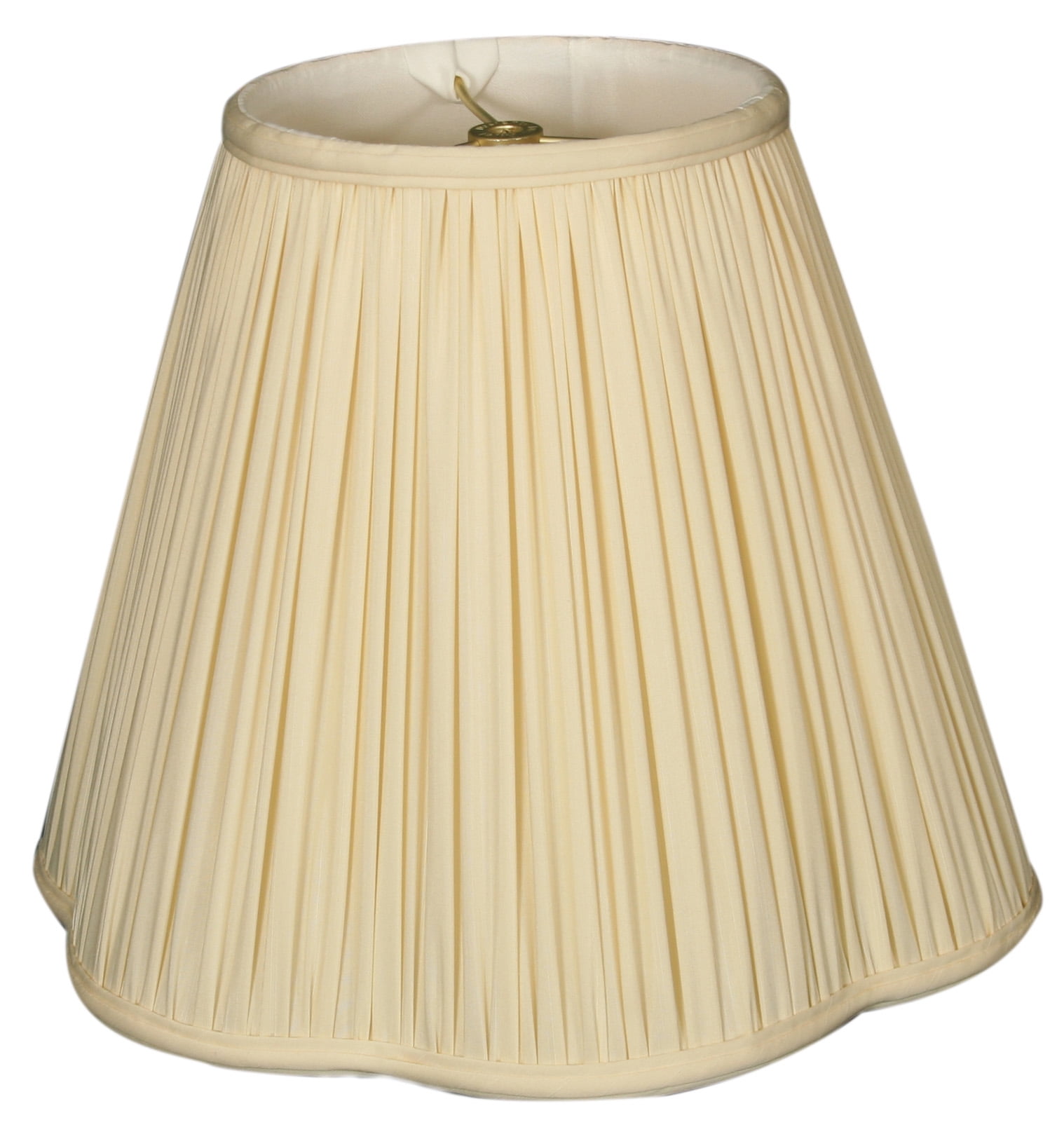 Royal Designs 14" Bottom Scallop Gather Pleat Lamp Shade Eggshell ...