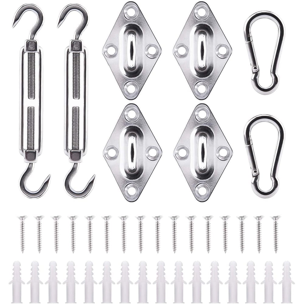 Sun Shade Sail Hardware Kit - 6 Inch 304 Stainless Steel Sunshades ...