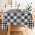 2 Pack Black and White Checkered Tablecloth 54 × 108 Inch Checkered ...