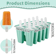 Popsicle Molds, 10 Cavity Silicone Freezer Molds with 10 Sticks ...