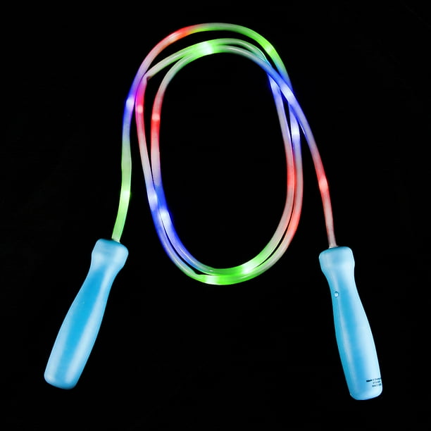 Rinco Flashing Light-Up Outdoor Toy 100" LED Jump Rope, Red Green Blue ...