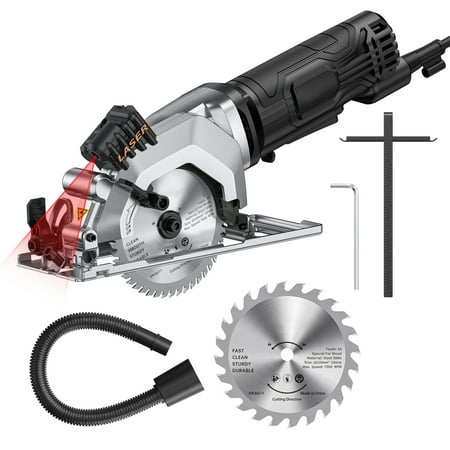 Mini Circular Saw 4.8 Amp 4-1/2 Inch Compact Circular Saw 3500Rpm ...
