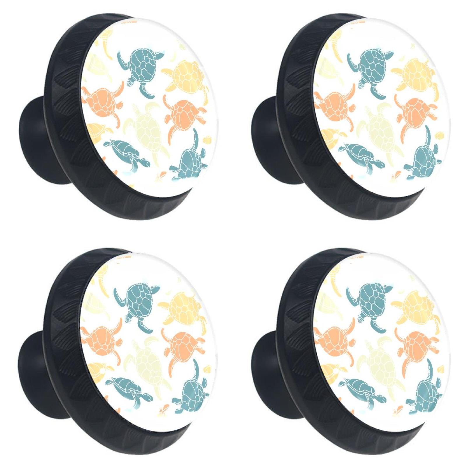 4 Pcs Green Yellow Turtles Knobs for Kitchen Cabinet Cupboard Dresser ...