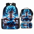 10 Styles Anime Warrior Print 17" 3-Piece Backpack Set, Casual Daypack ...