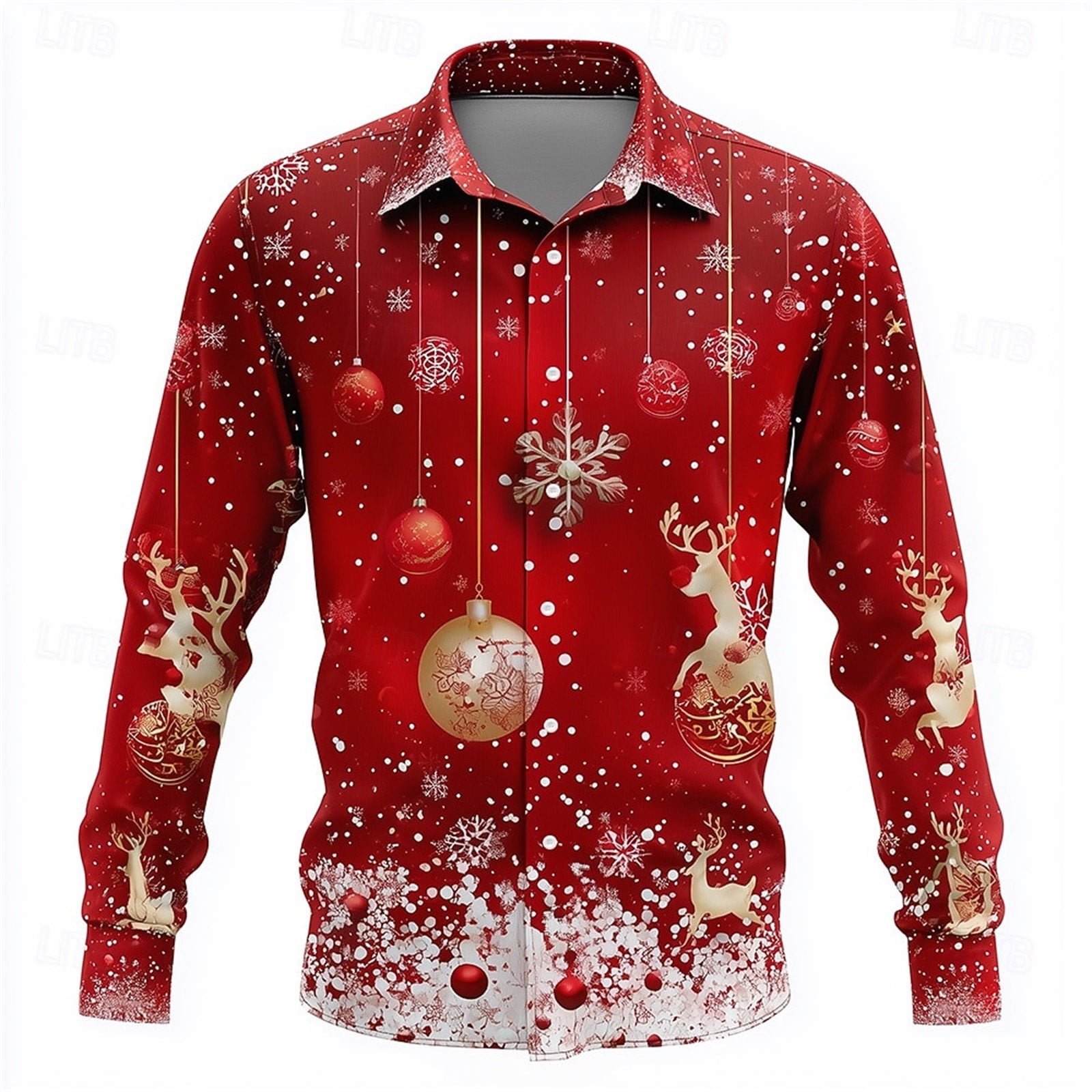 Click here for Xdzjlr Christmas Shirts For Men Festive Long Sleev... prices
