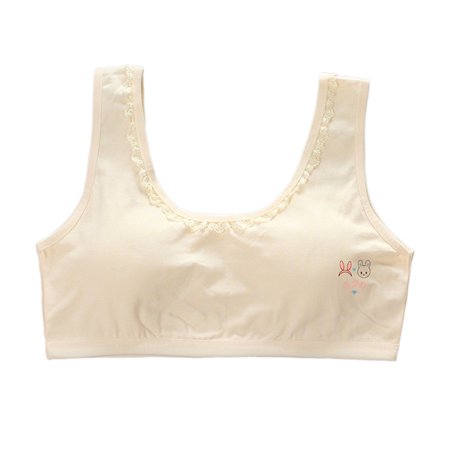 Bail Young Girls Cotton Sports Training Bra WiStrap Lace U-Neck Puberty ...