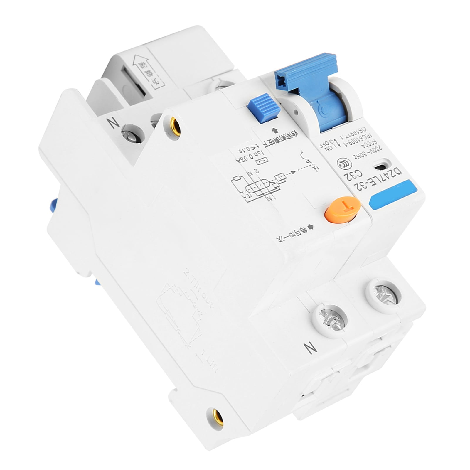 Disyuntor diferencial de corriente residual RCCB DZ47LE‑32 1p N C32 30 mA 230 V | Walmart en línea