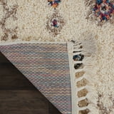 Nourison Nordic Shag Scandinavian Tribal Ivory Area Rug - Walmart.com