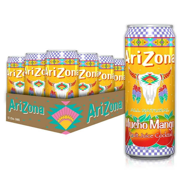 Arizona Mucho Mango Drink Big Can, 23 Fl Oz (Pack of 12) - Walmart.com