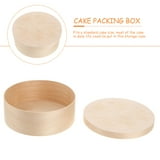 Omeite Double-layer cheesecake packaging wooden box 6-inch cheese ...