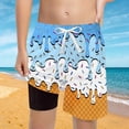 Angala Child Shorts Ice Cream Print Elastic Waist Swim Trunks Summer ...