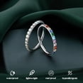 DESIGNICE G23 Titanium Nose Rings Hoops-Ab/Rainbow/Clear Cz Nose ...