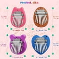 8 Key Mini Kalimba, Finger Thumb Piano with Accessory Pendant , Exquisite Finger Piano Ornaments ...