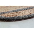 Area Rug Natural Jute Hand Braided Rug Light Grey Scalloped Runner ...