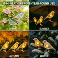 Solar LED Bird Clip-On String Lights - 5PC Set, Warm White Acrylic for ...