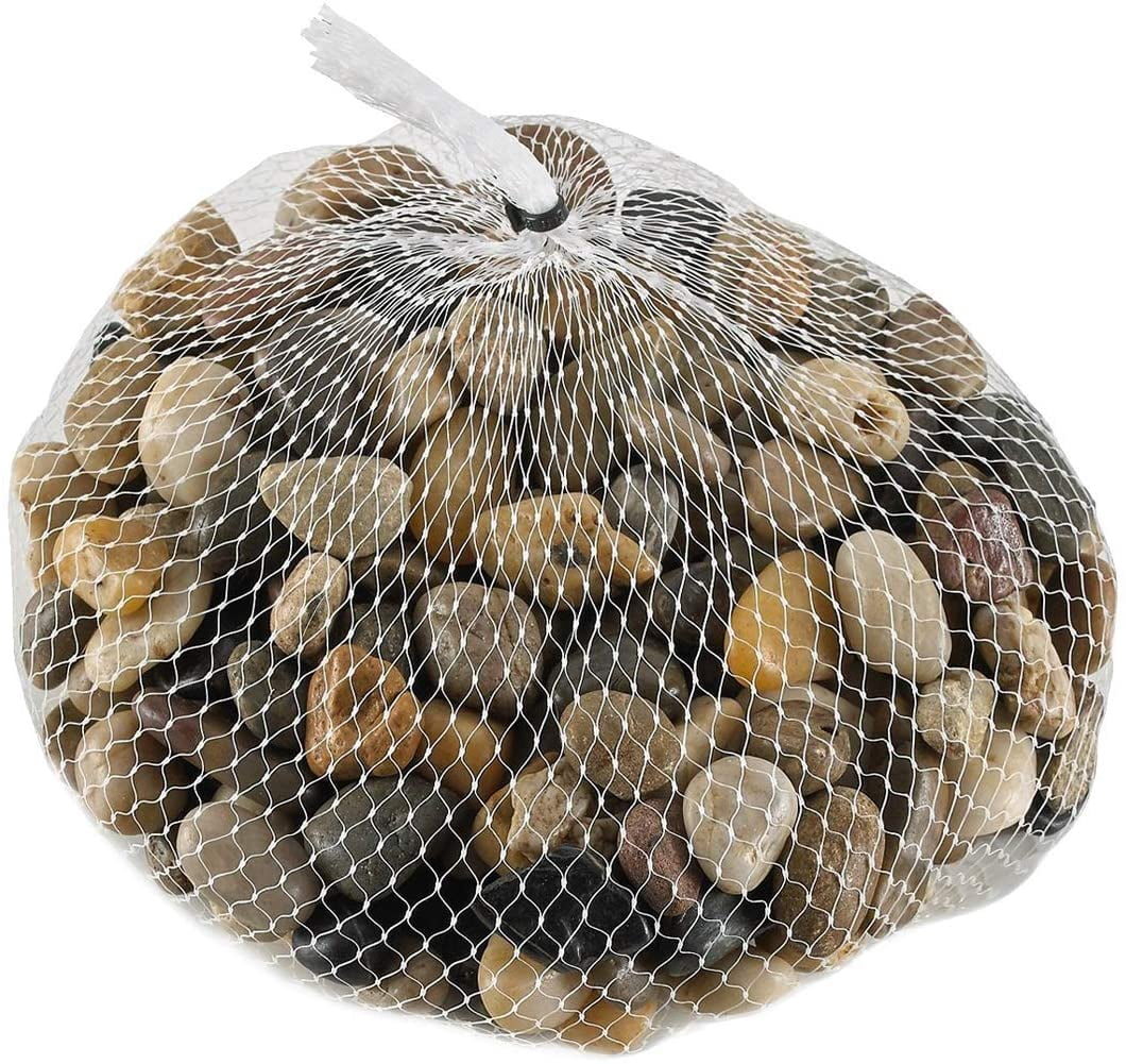 Katzco 2 Pounds Small Decorative River Rock Stones - Natural Polished ...