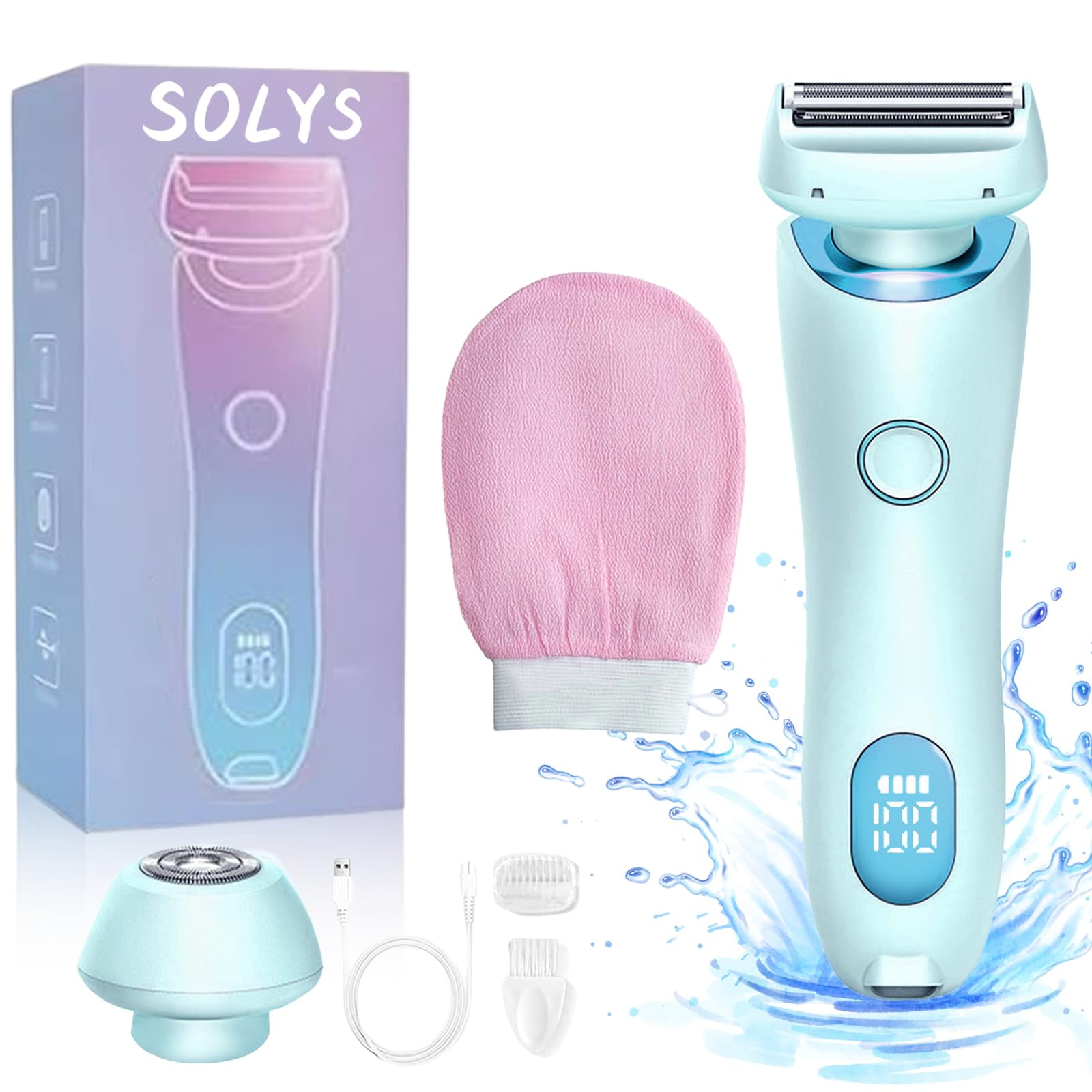 Afeitadora eléctrica WEERSHUN Solys Pro Glide Razor Women 3.0 Blue ...
