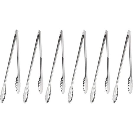 (Set of 3) Stainless Steel Utility Tongs 7-Inch, Heavy Duty Small ...