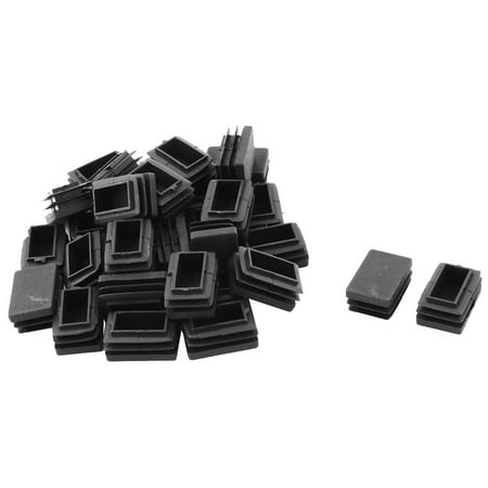 Plastic Table Chair Leg Feet Tube Pipe Insert End Cap Black 30mm x 20mm ...