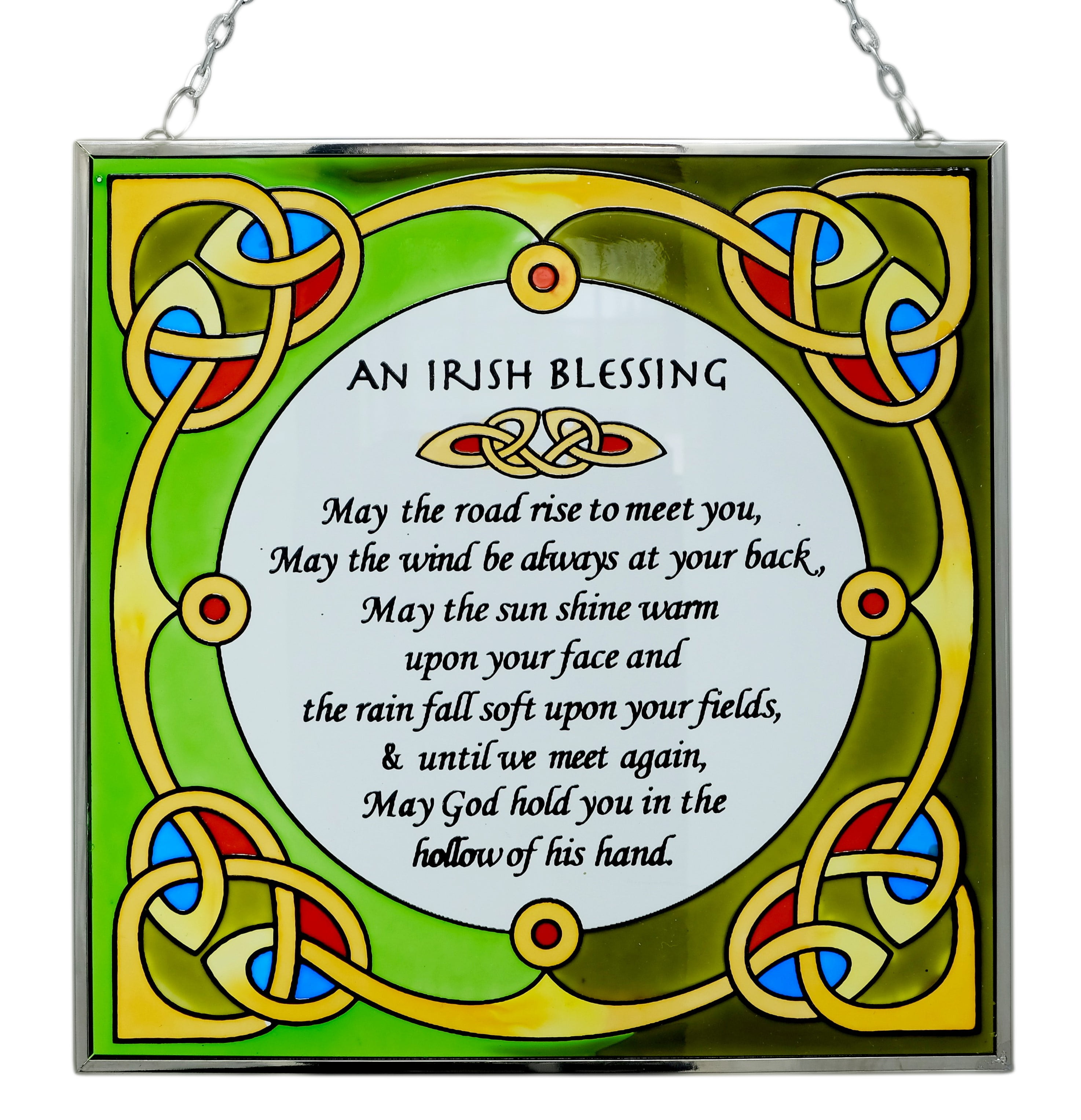 Irish Blessing Stained Glass Square Window Hang Suncatcher by Royal ...