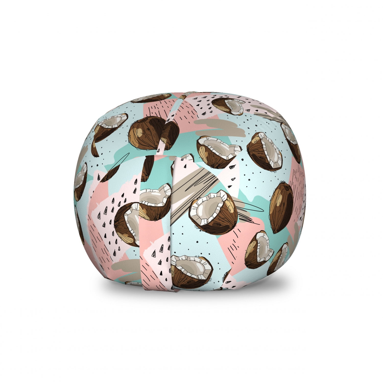 Coconut Storage Toy Bag Chair, Continuous Pattern of Exotic Summer ...