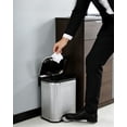 GIMMYFIVE 3.17 Gallon Fluted Stainless Steel Step Trash Can, Soft-Close ...