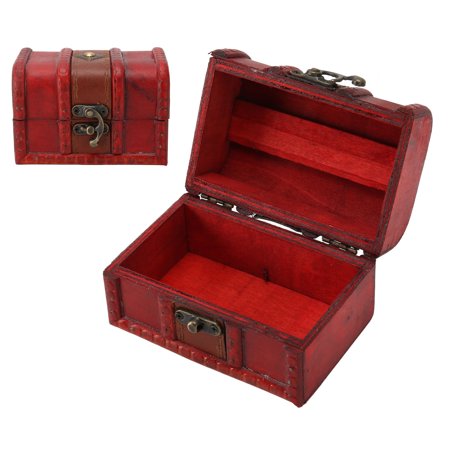 Vintage Wooden Storage Box, Small Wooden Storage Chest Jewelry Boxe ...