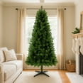 6ft Artificial Christmas Tree, Classic Green Xmas Tree with Full 400 ...