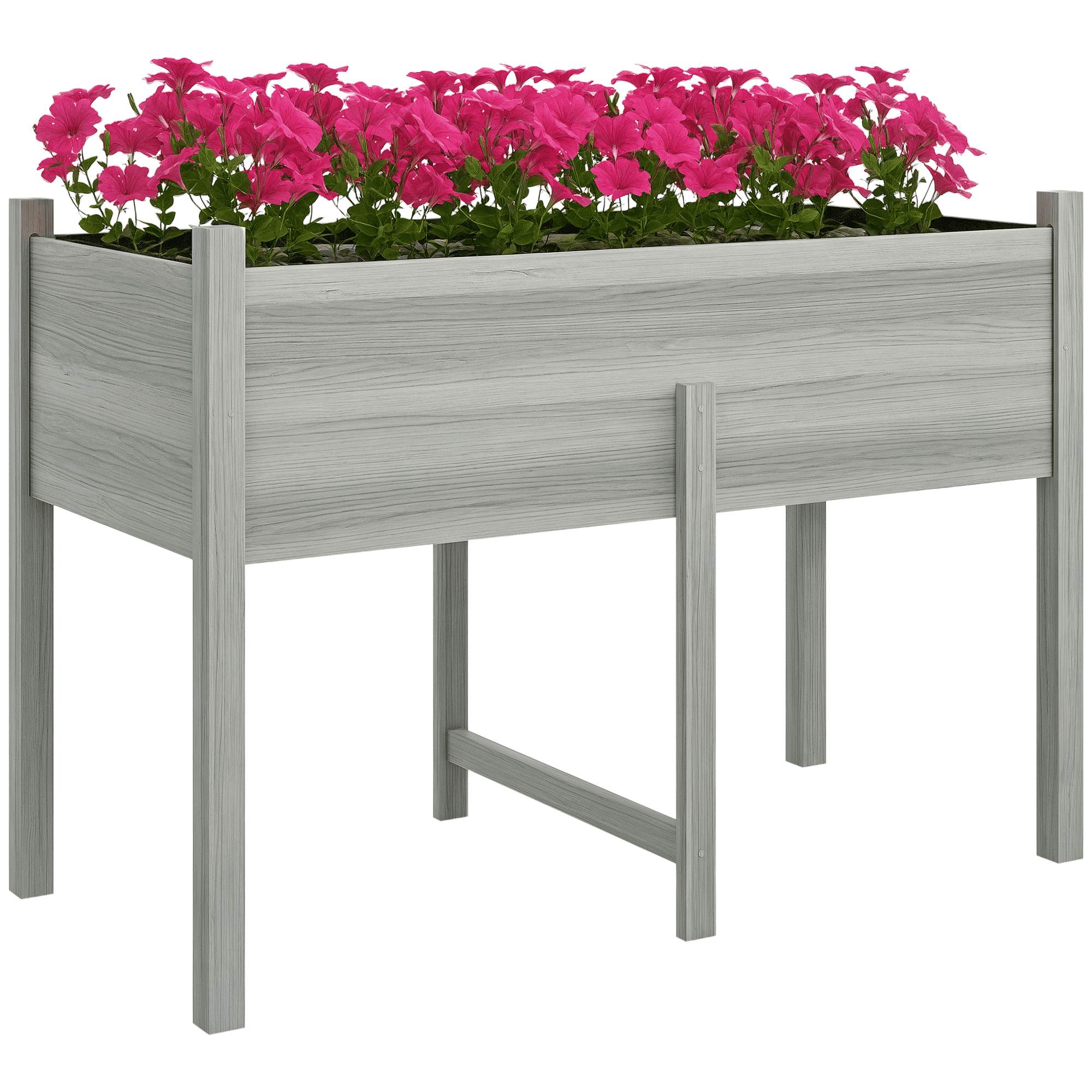 Click here for Outsunny Wooden Raised Garden Bed Elevated Planter... prices
