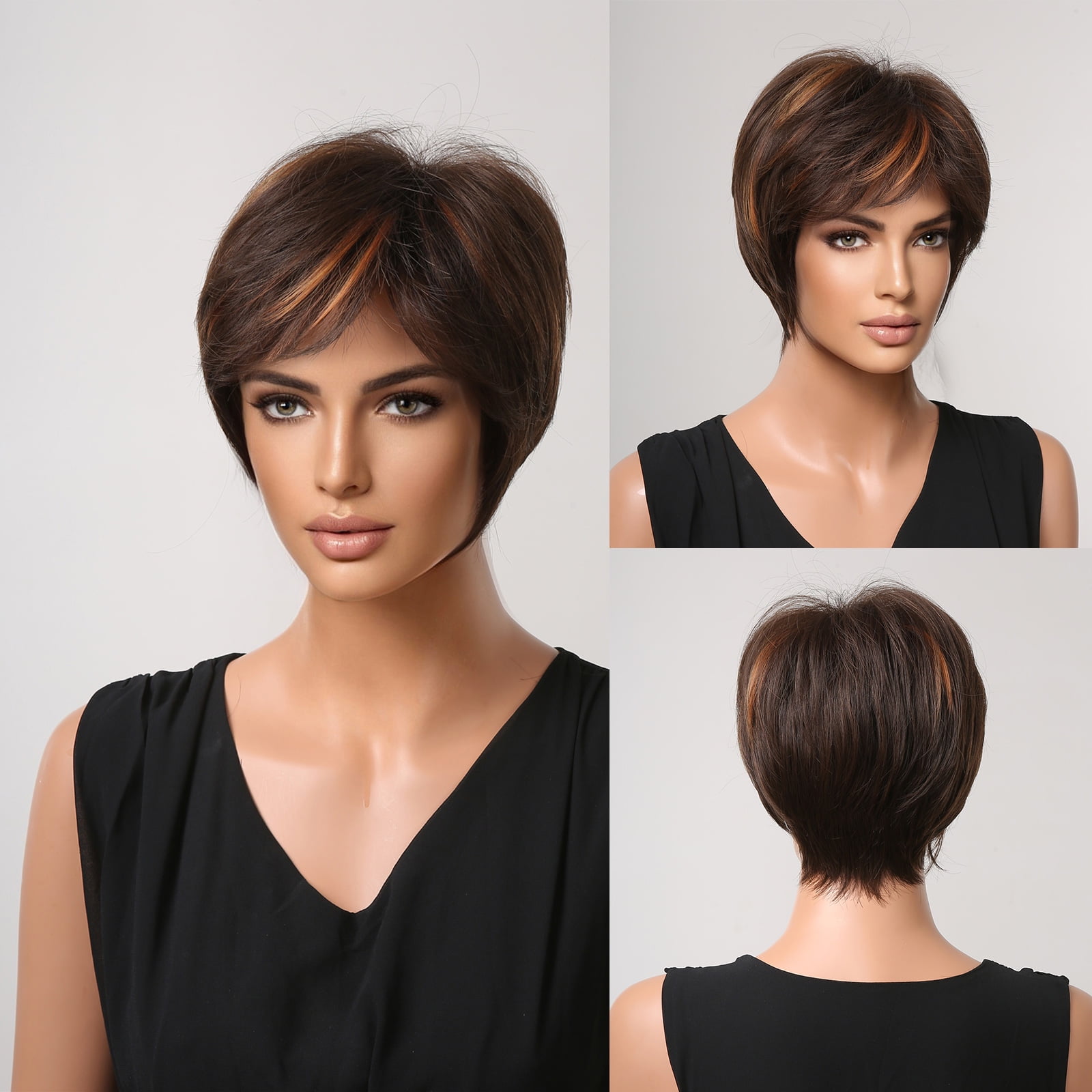 Click here for Amdohai Womens Wig Short Layered Pixie Cut Wigs Wi... prices