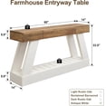 OKD 60" Farmhouse Entryway Table with Drawer, Console Table Behind Sofa ...