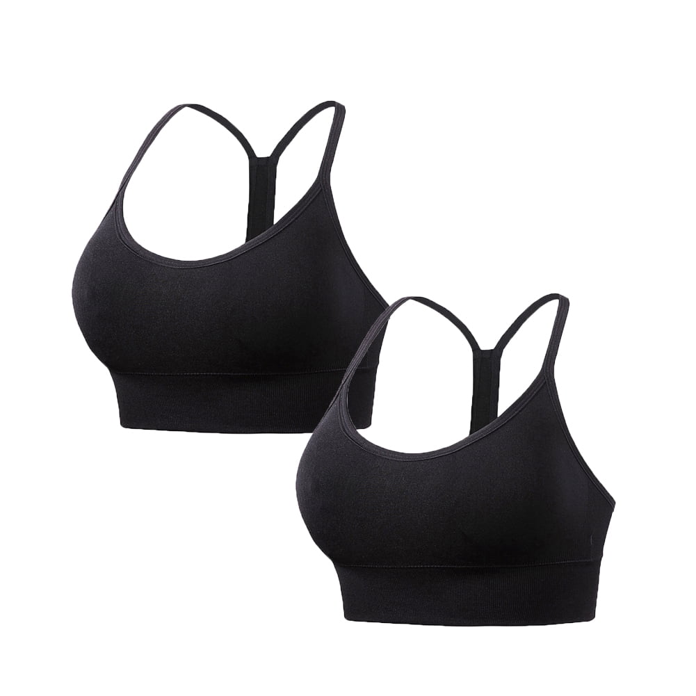 Baywell Womens Y Back Sports Bras Spaghetti Strap A D Cups Low Impact