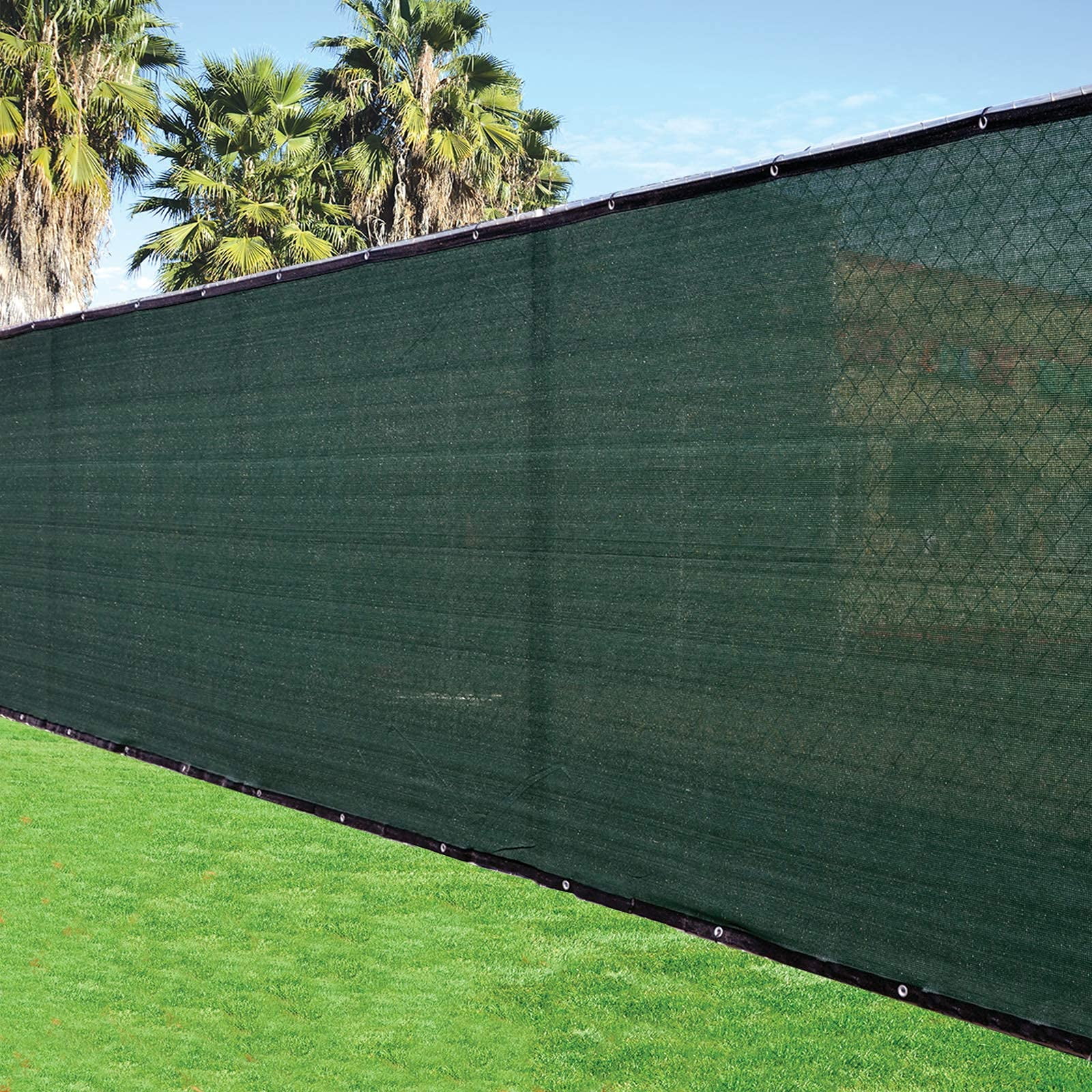 Click here for Fence4ever 8x50 8ft Tall 3rd Gen Olive Green Fence... prices