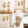 2 Pack Boho Shelf Wall Decor - Handmade Solid Wood Floating Shelves ...