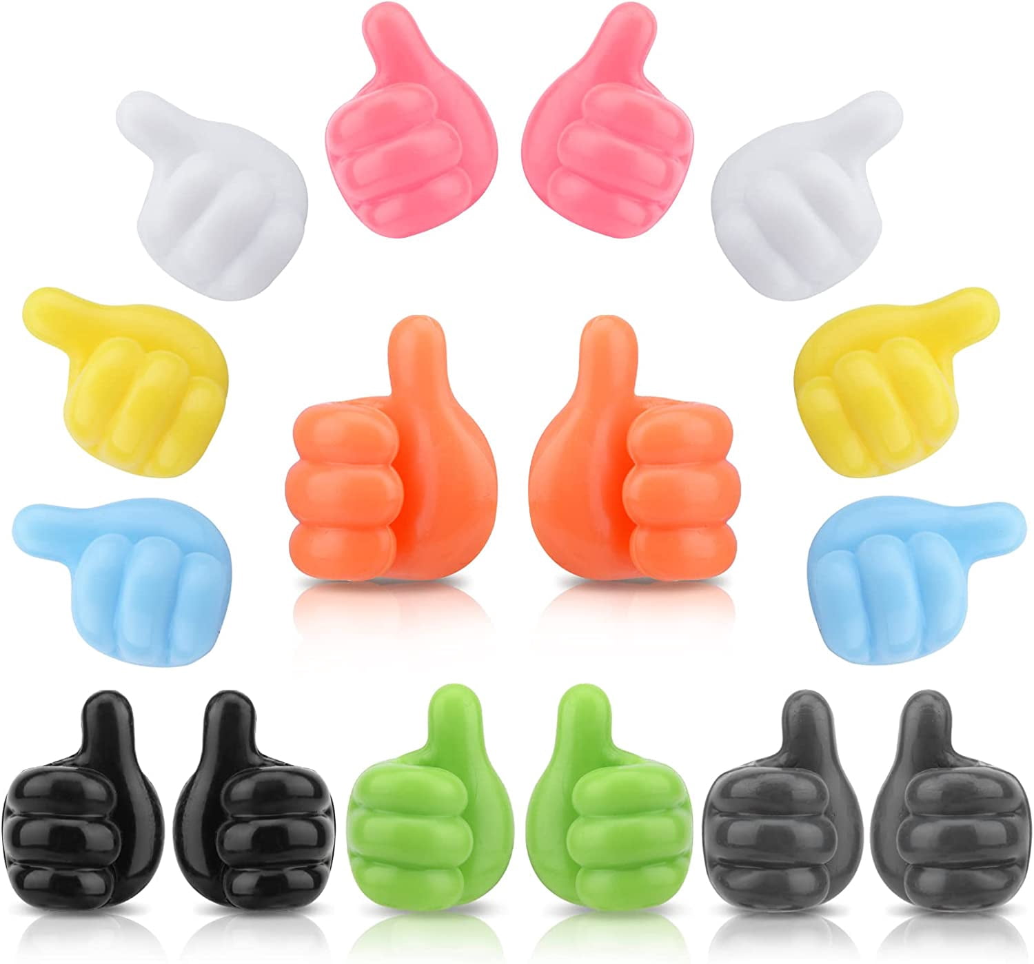 16pcs Self Adhesive Thumb Hook for Hanging Data Cable Clip Wire Desk ...