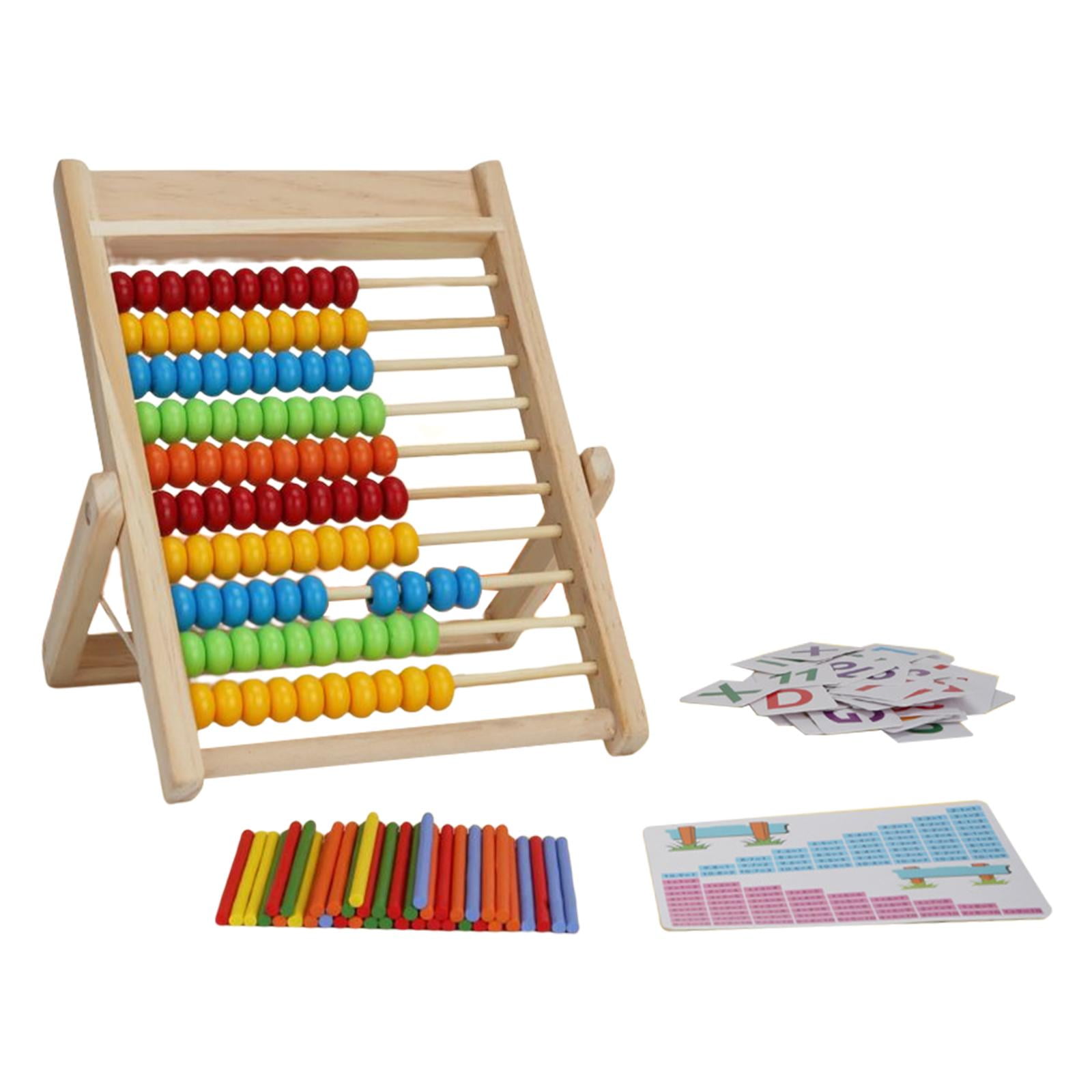 Wooden Abacus Classic Counting Tool 100 Beads Math Tool Montessori ...