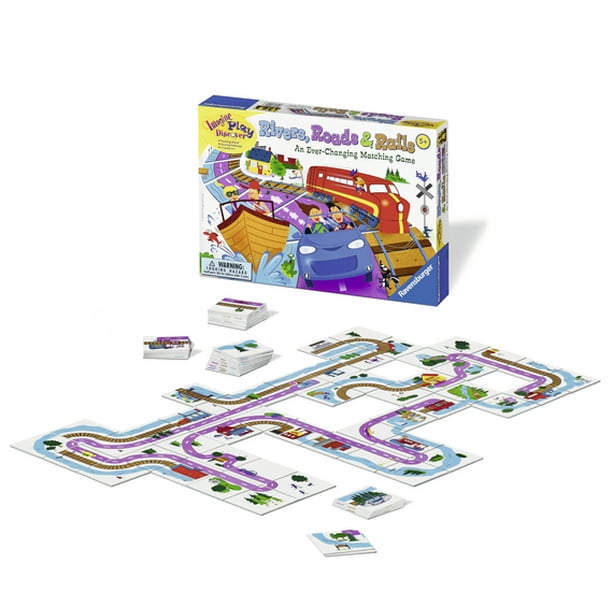 Ravensburger - Rivers Roads & Rails Kids Game - Walmart.com