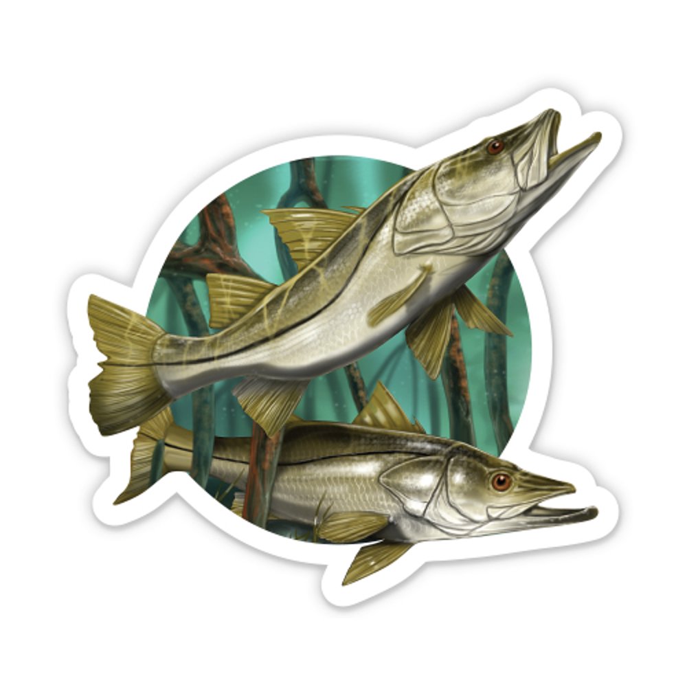 Snook - 12" Vinyl Sticker Waterproof Decal - Walmart.com - Walmart.com