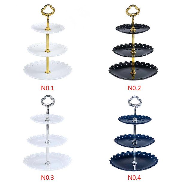 facefd 3 Layer Cake Stand Fruit Snacks Cupcake Party serving platter ...