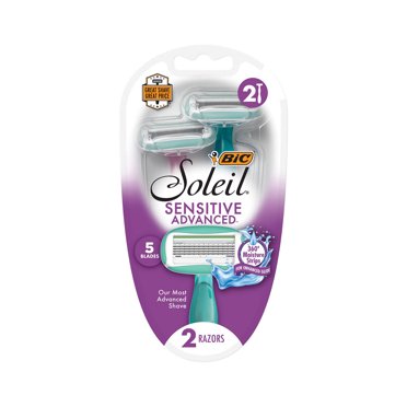 BIC Soleil Sensitive 3 Blade Women's Razor -- Pack of 3 Disposable ...
