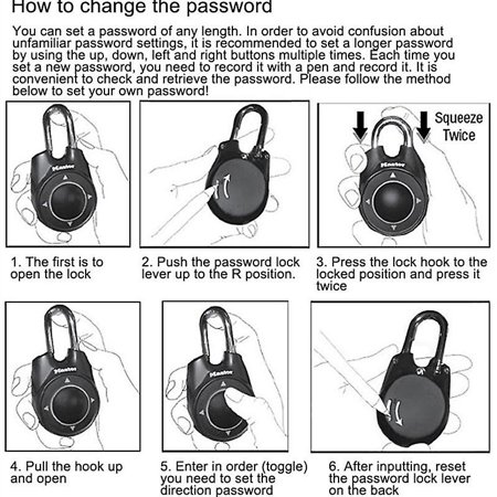 Tatum88 Starlight-smart Lock Padlock Directional Combination Lock ...