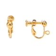 Brass Screw On Clip-on Earring Findings Spiral Ear Clip For Ears Golden ...