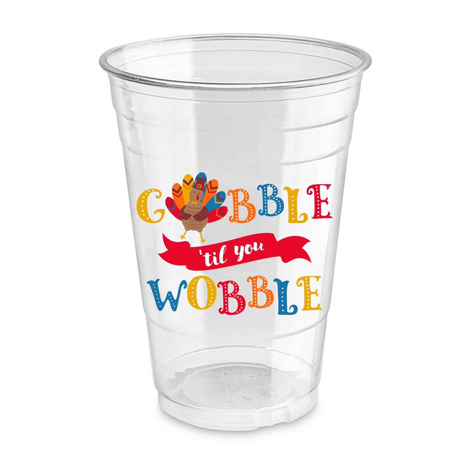 Way to Celebrate Gobble 'Til You Wobble Plastic Cups, 8 ct – Walmart ...