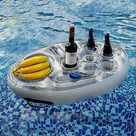 Floating Pool Bar, 8 Holes Pool Floating Bar, Inflatable Drink Holders ...