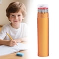 24PCS Wooden Pencils with Attached Erasers, Pre-sharpened Graphite ...