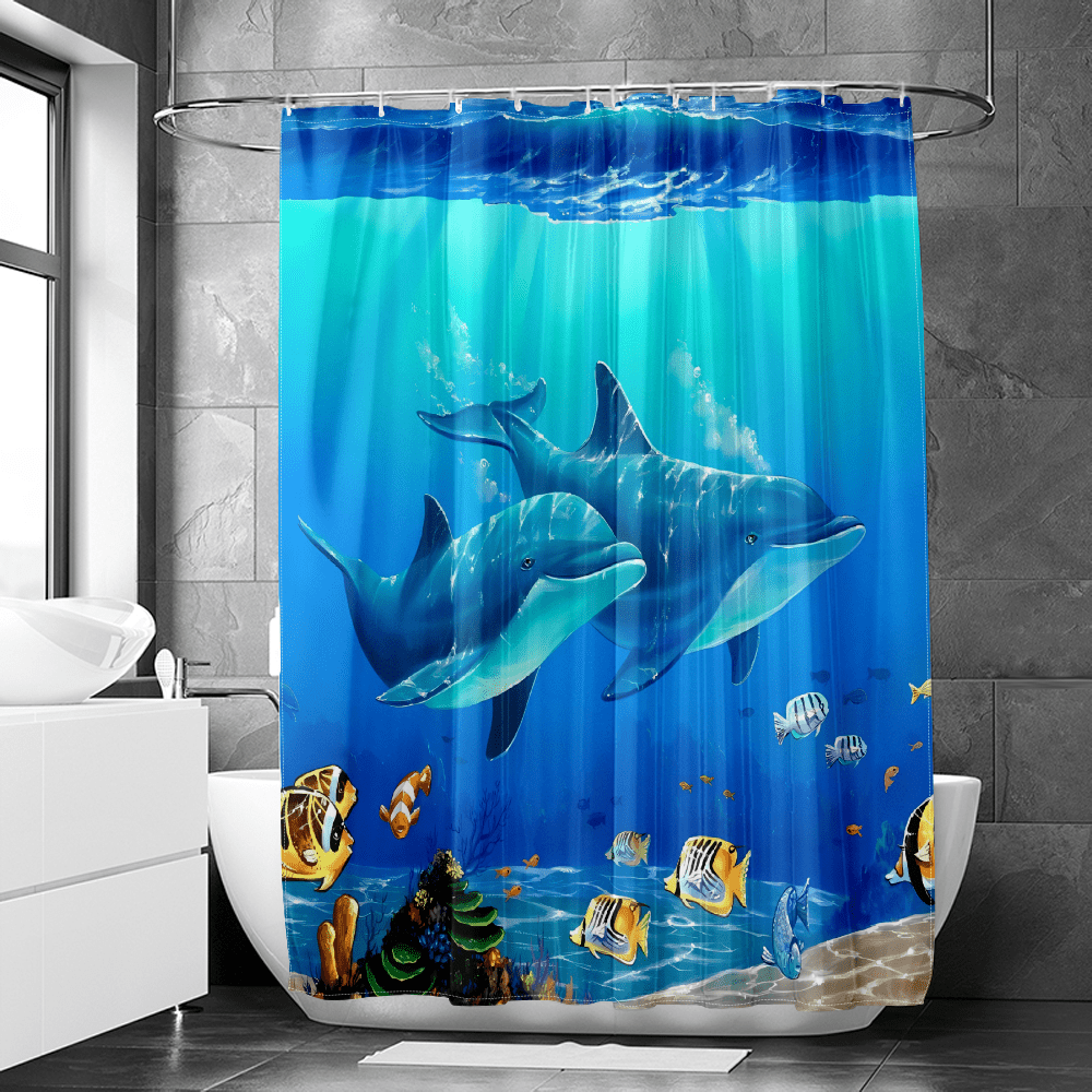 3d Digital Painting Sea Animal Shower Curtain Awesome Washable Charming