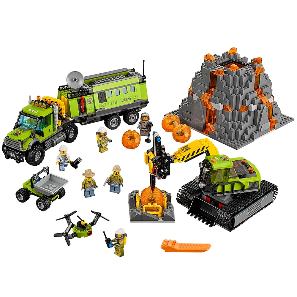 LEGO City Volcano Explorers Volcano Exploration Base 60124 - Walmart.com - Walmart.com